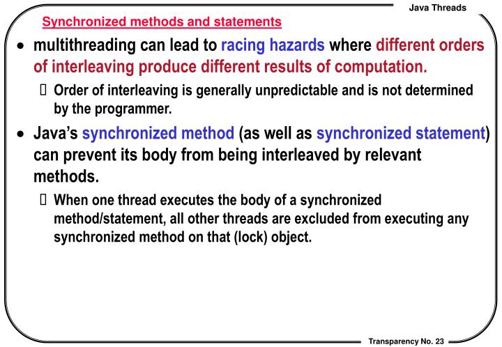 Ppt Lecture 7 Java Threads Powerpoint Presentation Id1141352