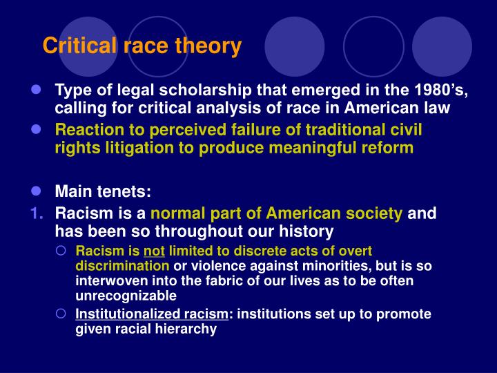 Ppt Critical Race Theory Powerpoint Presentation Id 1212415