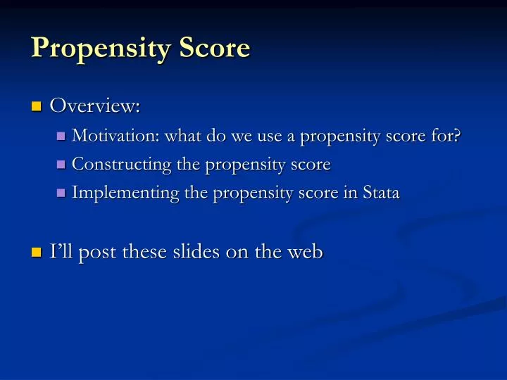 Ppt Propensity Score Powerpoint Presentation Id 1274044
