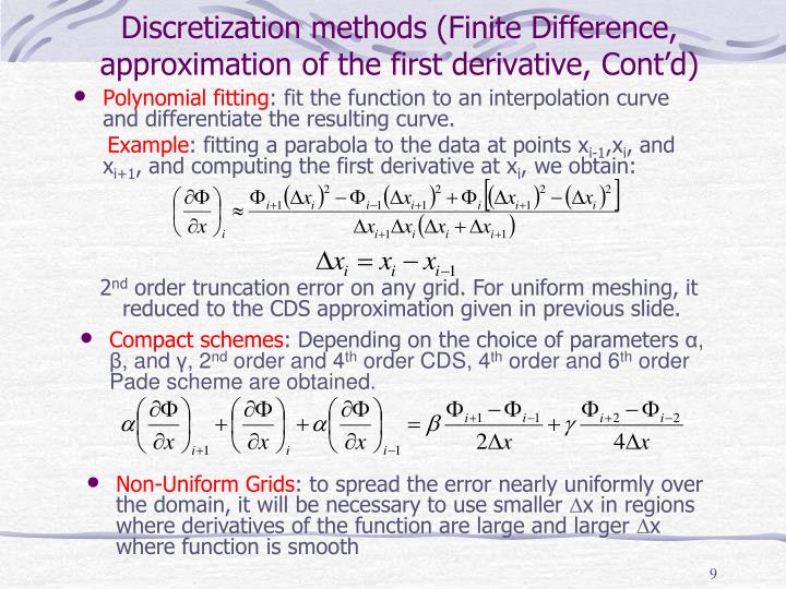 PPT - Numerical Methods in Computational Fluid Dynamics (CFD) PowerPoint Presentation - ID:1296408