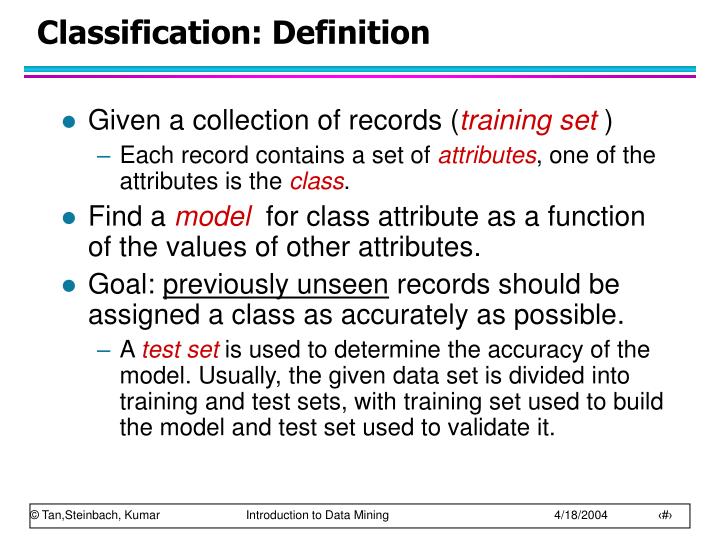 Ppt Data Mining Classification Basic Concepts Decision Trees And Model Evaluation
