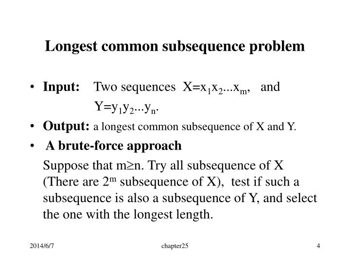 PPT Longest Common Subsequence PowerPoint Presentation ID 1432633