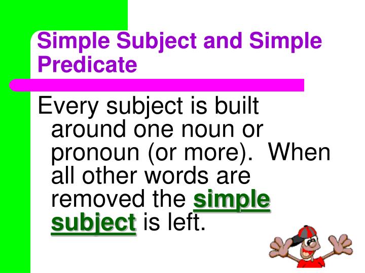 PPT Subjects Predicates PowerPoint Presentation ID 171419
