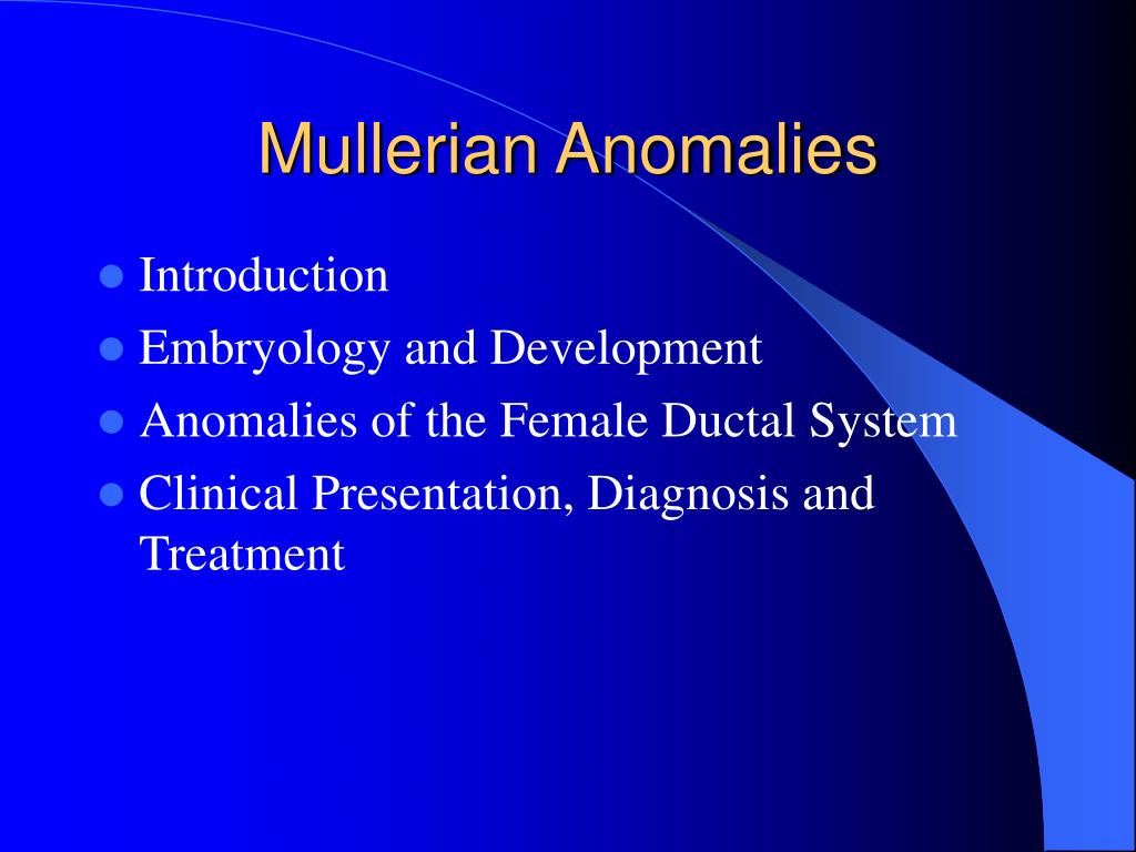 Ppt Mullerian Anomalies By Elizabeth Diaz Powerpoint Presentation