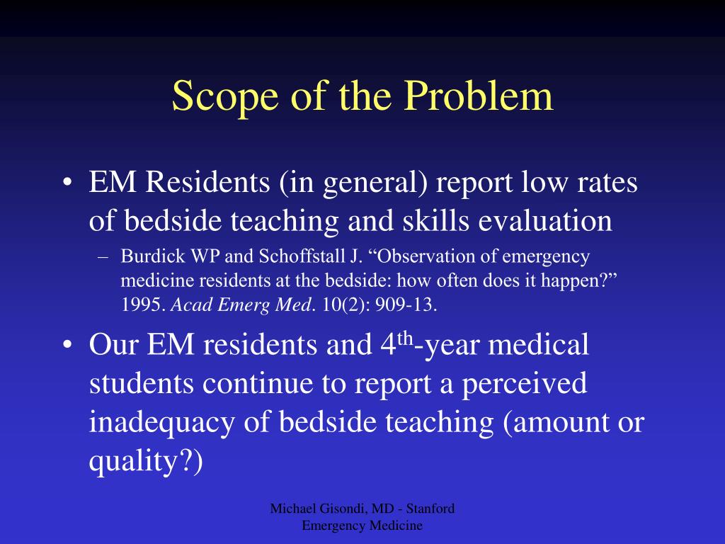 PPT Improving ED Bedside Teaching Resident Evaluation PowerPoint Presentation ID 211073