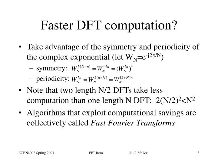 Ppt Introduction To Fast Fourier Transform Fft Algorithms Powerpoint Presentation Id244663