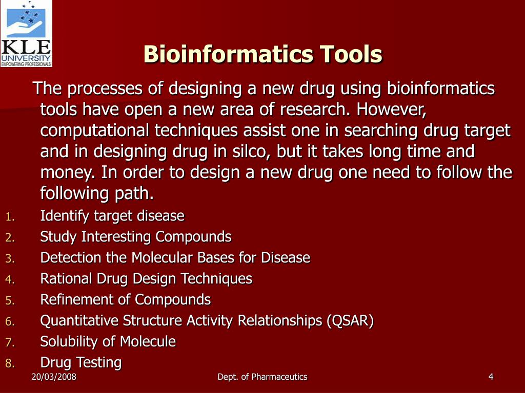 PPT - APPLICATIONS OF BIOINFORMATICS IN DRUG DISCOVERY AND PROCESS ... PPT - APPLICATIONS OF BIOINFORMATICS IN DRUG DISCOVERY AND PROCESS ...