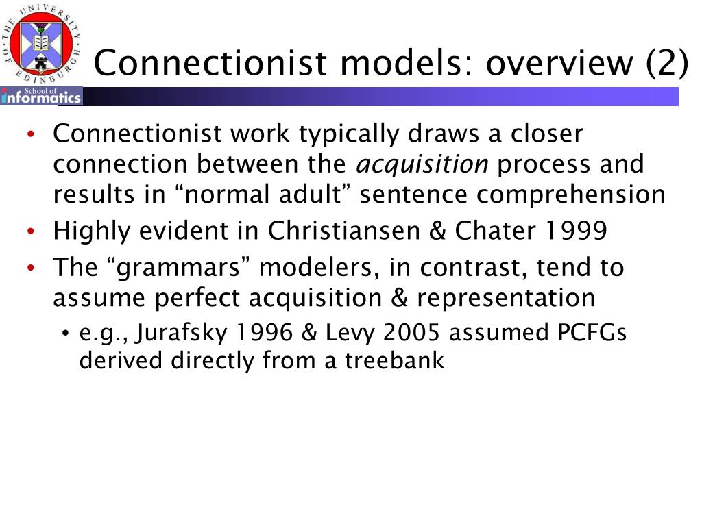 Ppt Day 5 Entropy Reduction Models Connectionist Models Course