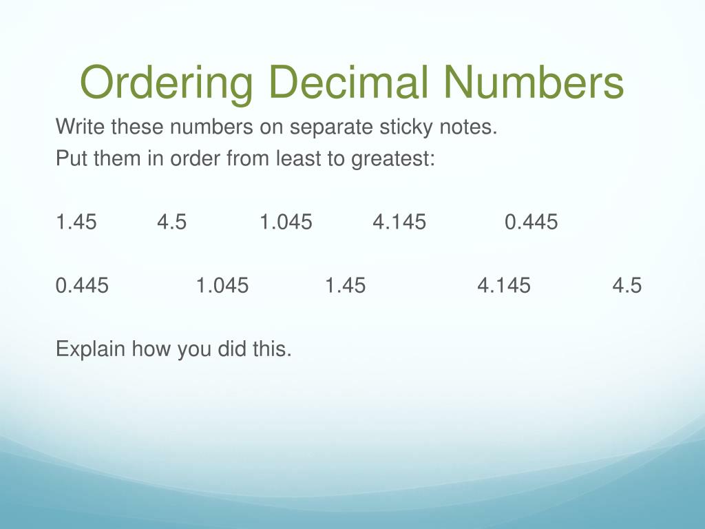 Order Approximate And Compare Decimals Order Approximate And Compare Decimals