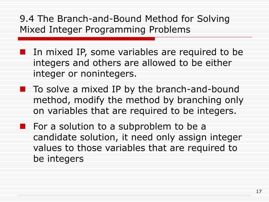 PPT Chapter 9 Integer Programming PowerPoint Presentation ID 328480