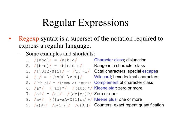 Ppt Regular Expressions And Finite State Automata Powerpoint