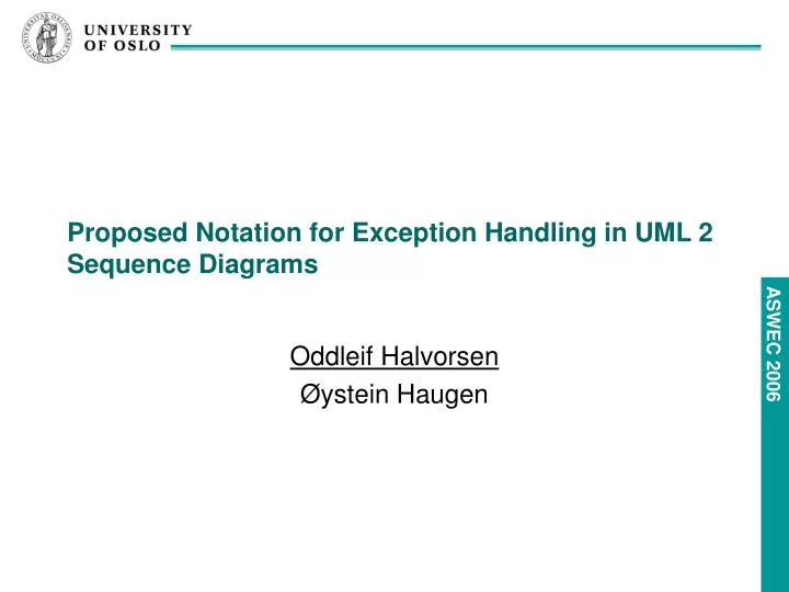 Ppt Proposed Notation For Exception Handling In Uml 2 Sequence Diagrams Powerpoint