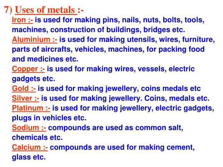 PPT - CHAPTER - 4 MATERIALS : METALS AND NON METALS PowerPoint ... PPT - CHAPTER - 4 MATERIALS : METALS AND NON METALS PowerPoint ...