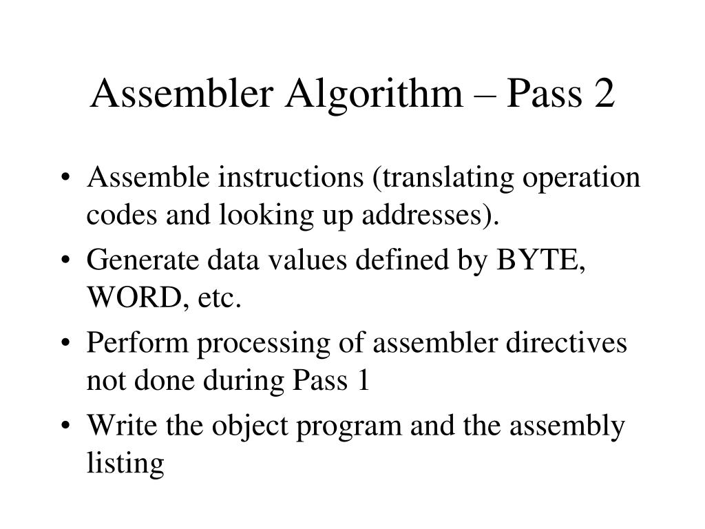 Ppt Assembler Algorithm And Data Structures Powerpoint Presentation Id557119