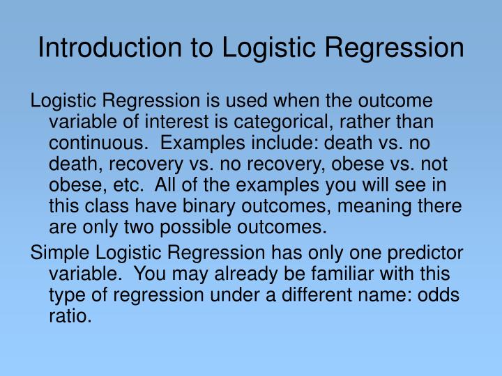 PPT - Simple Logistic Regression PowerPoint Presentation - ID:632133 PPT - Simple Logistic Regression PowerPoint Presentation - ID:632133