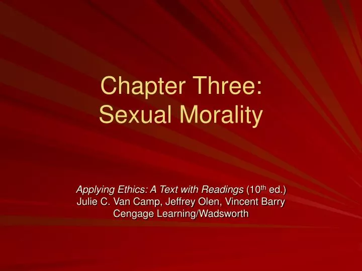 Ppt Chapter Three Sexual Morality Powerpoint Presentation Id 684344