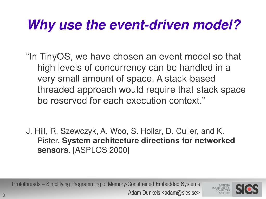 Ppt Protothreads Simplifying Programming Of Memory Constrained Embedded Systems Powerpoint 1012