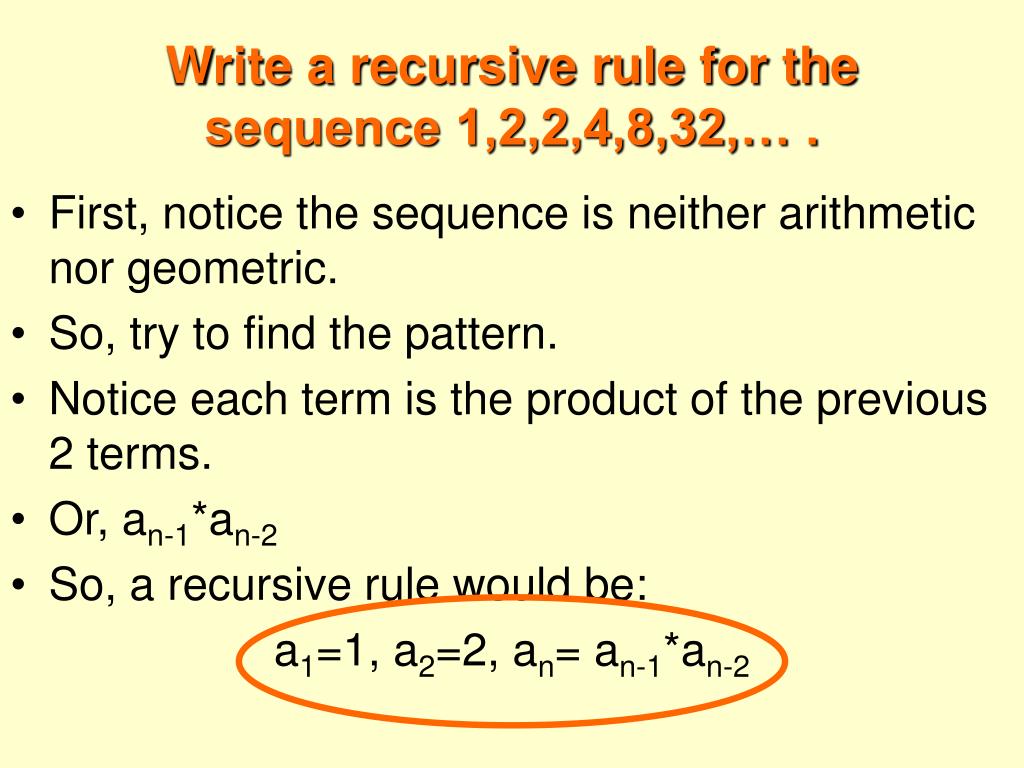 PPT 11 5 Recursive Rules For Sequences PowerPoint Presentation ID 