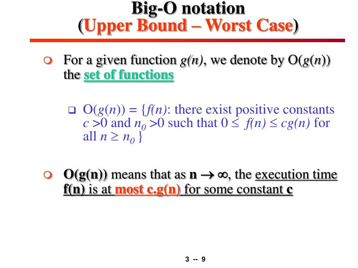 Ppt Algorithms And Computations Complexity Lecture 3 Growth Of Functions Instructor Haya