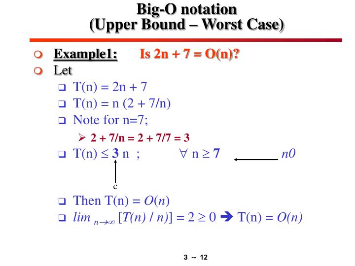 Ppt Algorithms And Computations Complexity Lecture 3 Growth Of Functions Instructor Haya