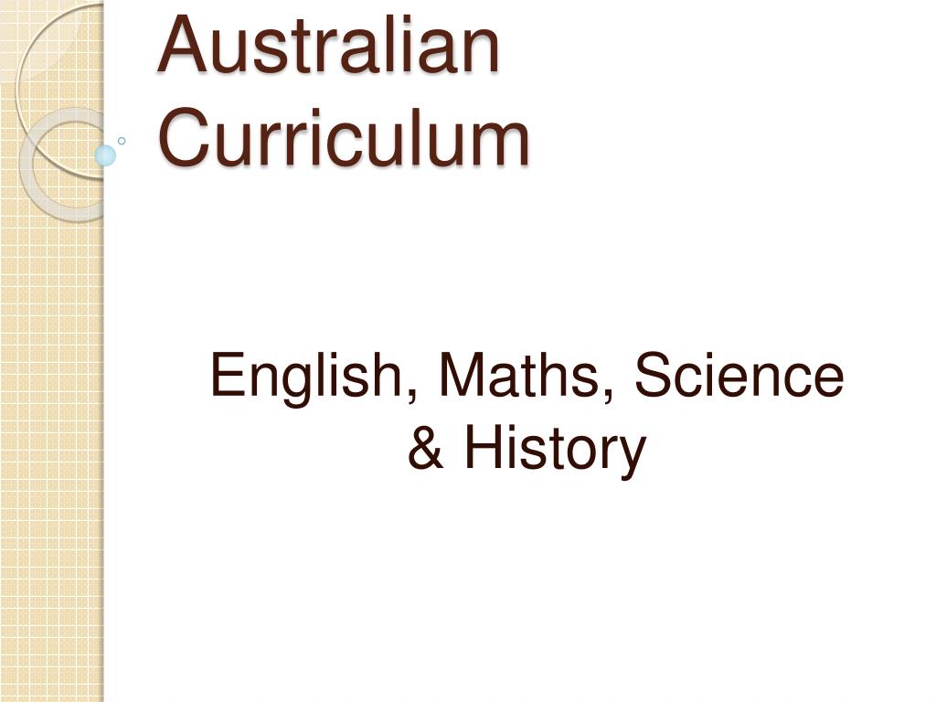 PPT Australian Curriculum PowerPoint Presentation Free Download ID