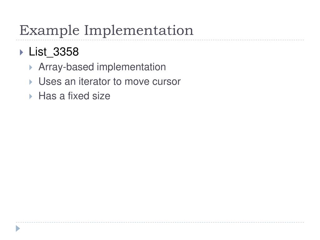 Ppt Implementation Of List Adt With Array And Linked List Variations Powerpoint Presentation