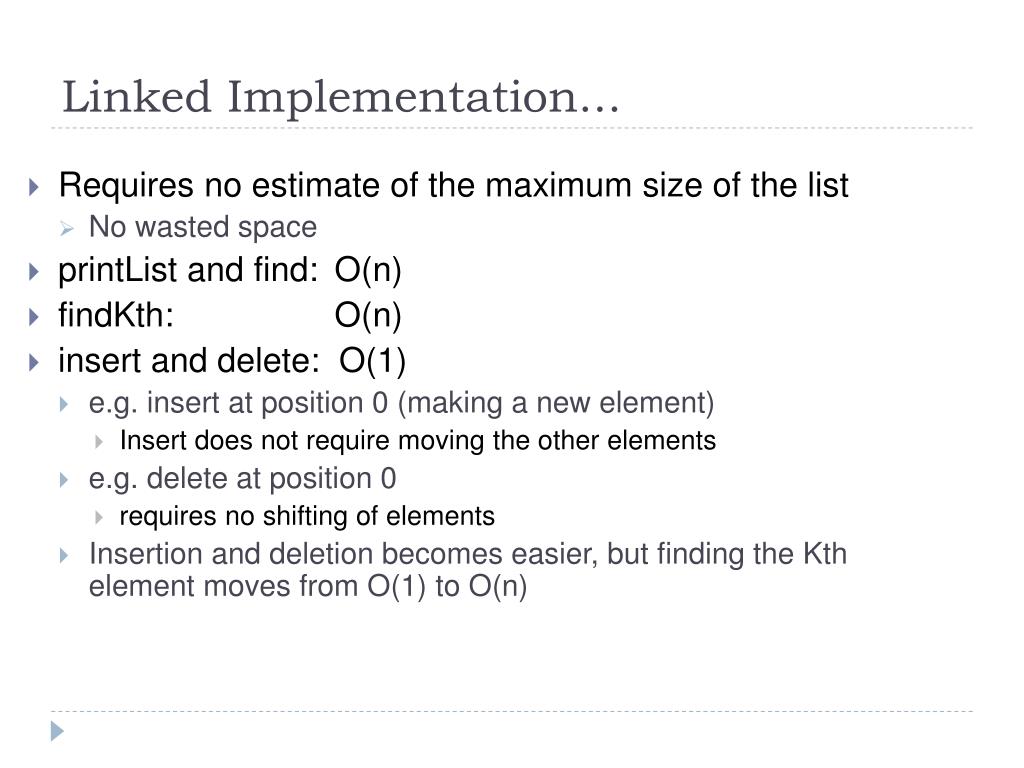 Ppt Implementation Of List Adt With Array And Linked List Variations Powerpoint Presentation