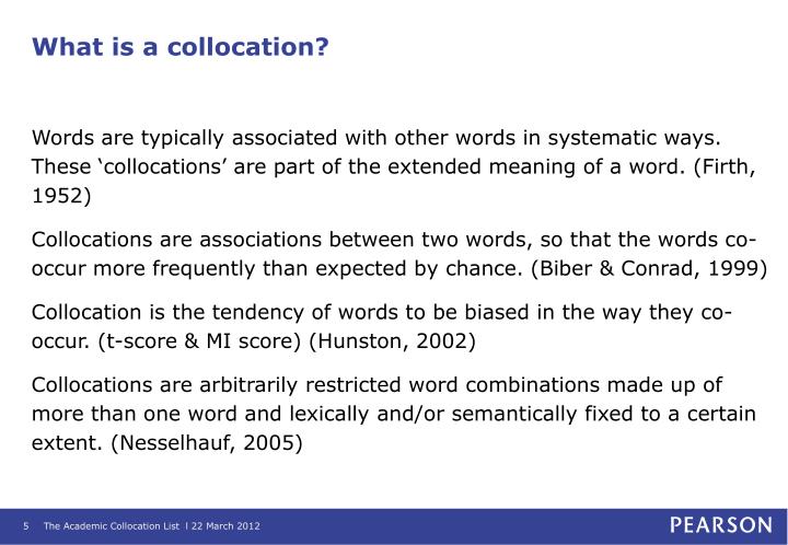 PPT - The Academic Collocation List – A tool for teaching academic English PowerPoint ...