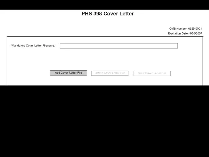 PPT - PHS 398 Cover Letter PowerPoint Presentation, free download - ID ...