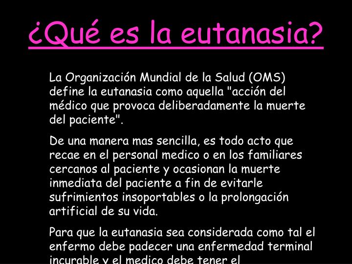 PPT - La eutanasia PowerPoint Presentation - ID:1002761
