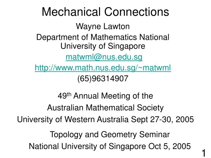 PPT - Mechanical Connections PowerPoint Presentation, free download ...