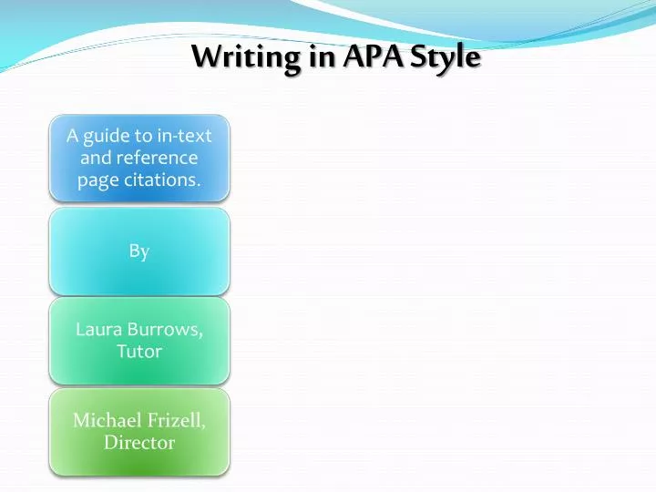 PPT - Writing in APA Style PowerPoint Presentation, free download - ID ...
