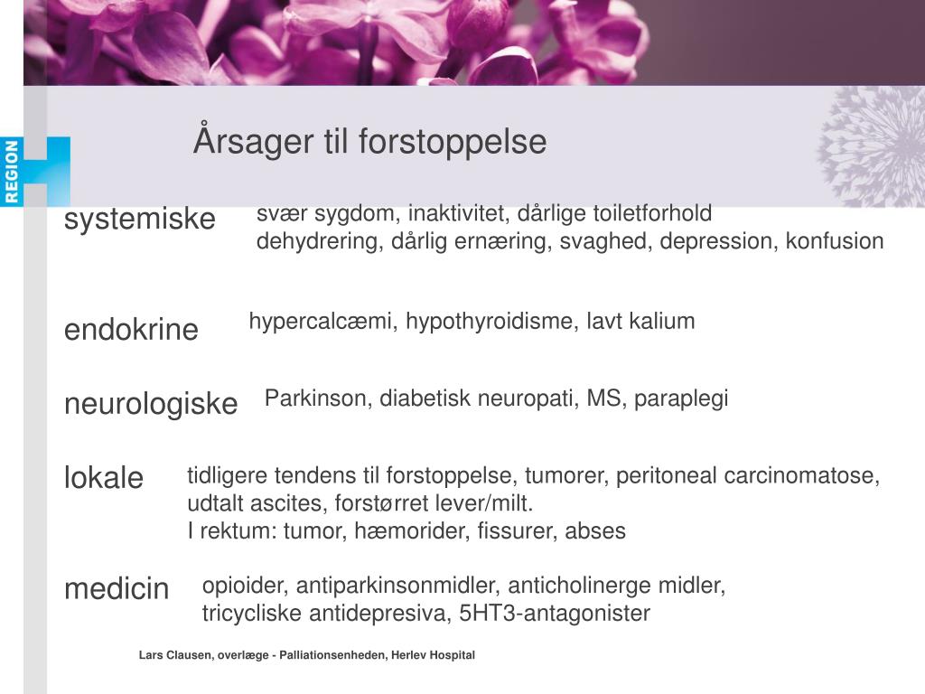PPT - Diagnostik og behandling Lars Clausen Overlæge Palliationsenheden ...