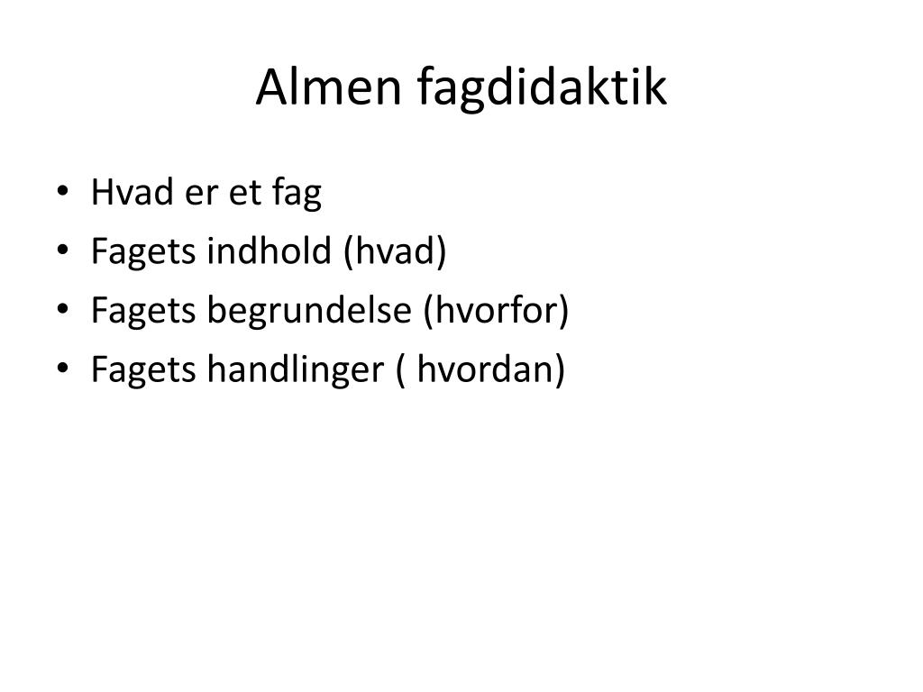 PPT - Fagdidaktik Bo Steffensen Lektor, dr. pæd. UCC PowerPoint ...