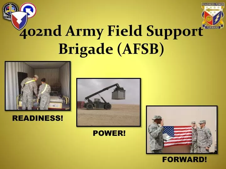 PPT - 402nd Army Field Support Brigade (AFSB) PowerPoint Presentation ...