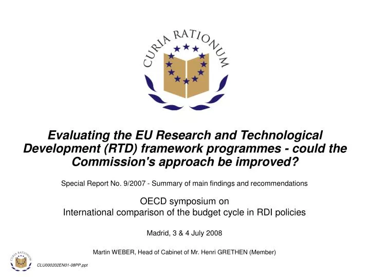 PPT - Evaluating the EU Research and Technological Development (RTD ...