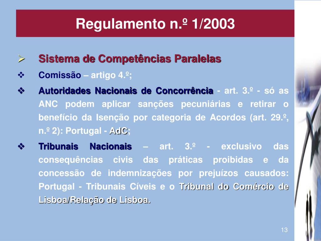 Ppt O Regime Jurídico Da Concorrência Em Portugal A Autoridade Da