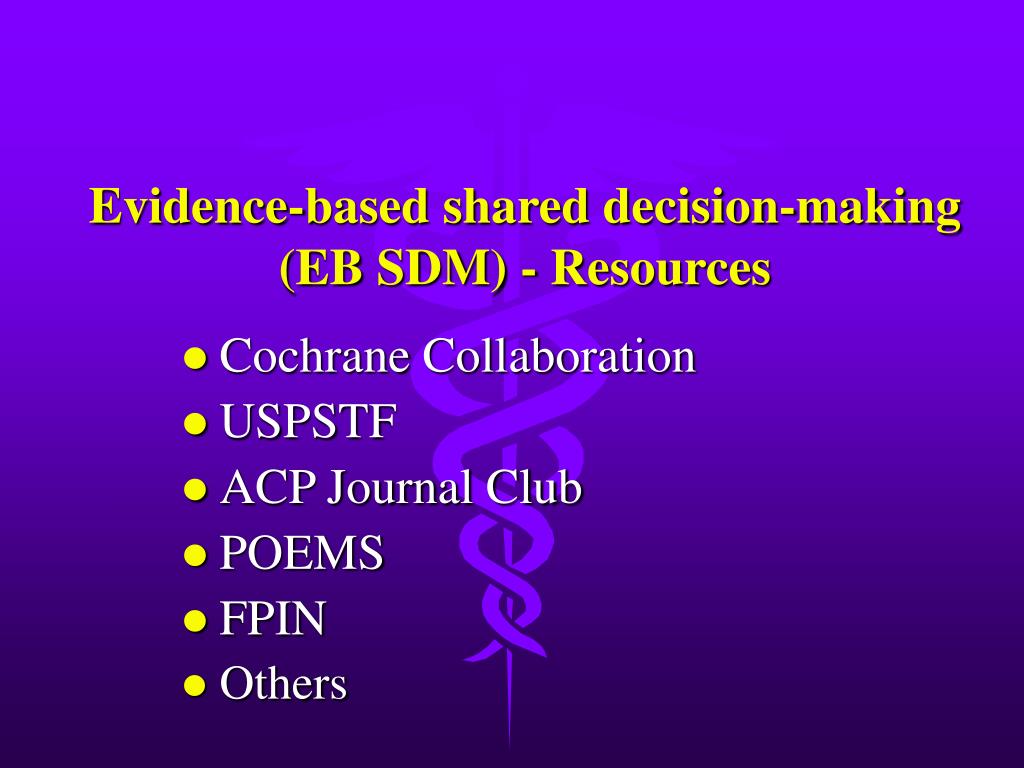 PPT - Evidence-based shared decision-making (EB SDM) A neglected ... PPT - Evidence-based shared decision-making (EB SDM) A neglected ...