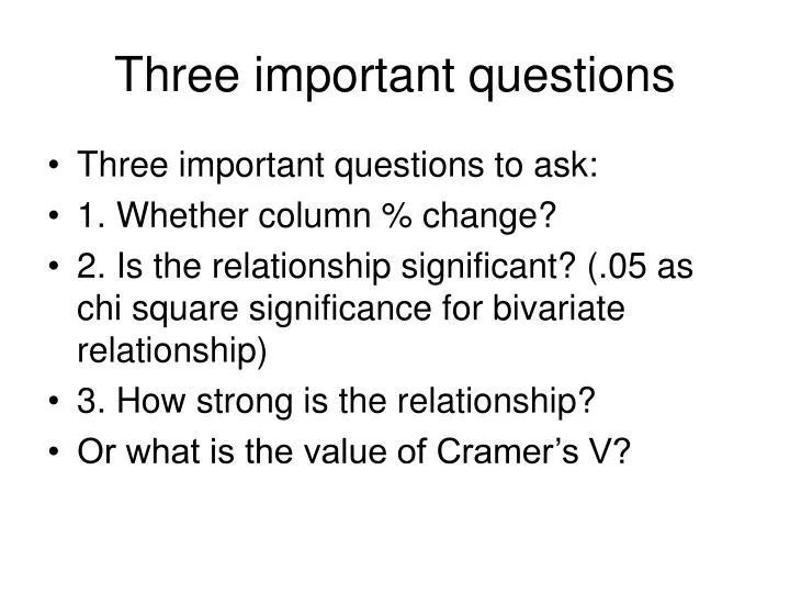 PPT - Three important questions PowerPoint Presentation, free download ...
