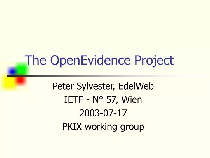 PPT - The OpenEvidence Project PowerPoint Presentation, free download ...