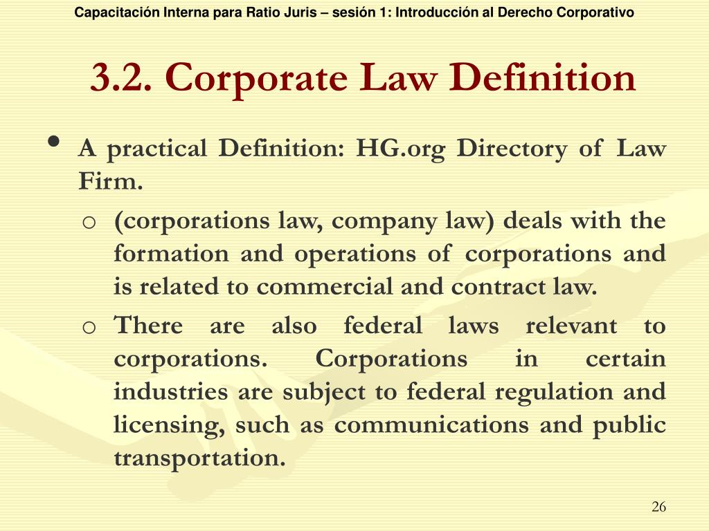 PPT - Sesión 01 Introducción al Derecho Corporativo PowerPoint ...