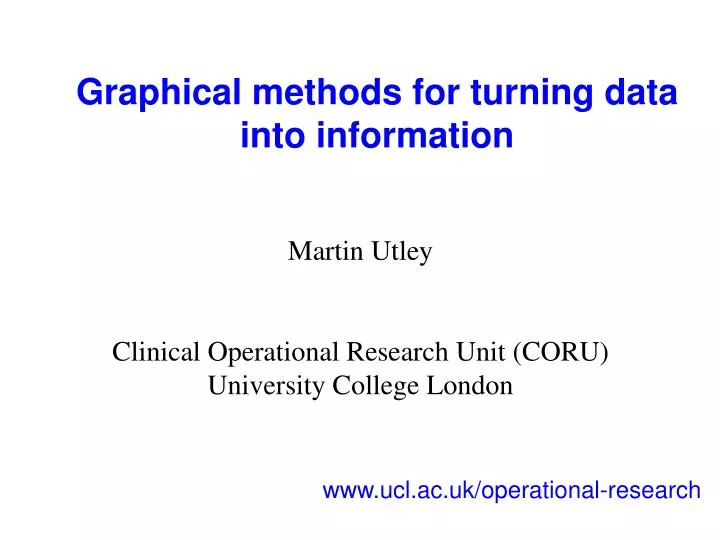 PPT - Graphical methods for turning data into information PowerPoint ...