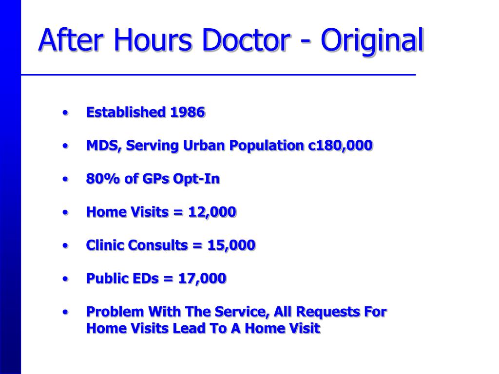 PPT - After Hours Doctor GP Assist (Tasmania) Dr John Davis & Dr David ...