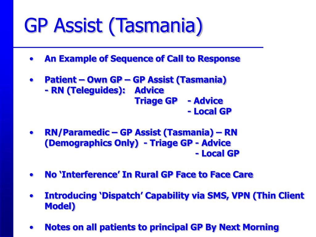 PPT - After Hours Doctor GP Assist (Tasmania) Dr John Davis & Dr David ...