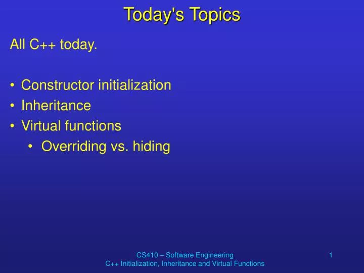 PPT - Today's Topics PowerPoint Presentation, free download - ID:1014075