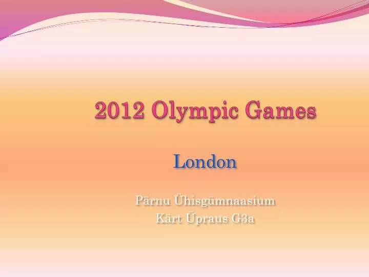 PPT - 2012 Olympic Games PowerPoint Presentation, free download - ID ...