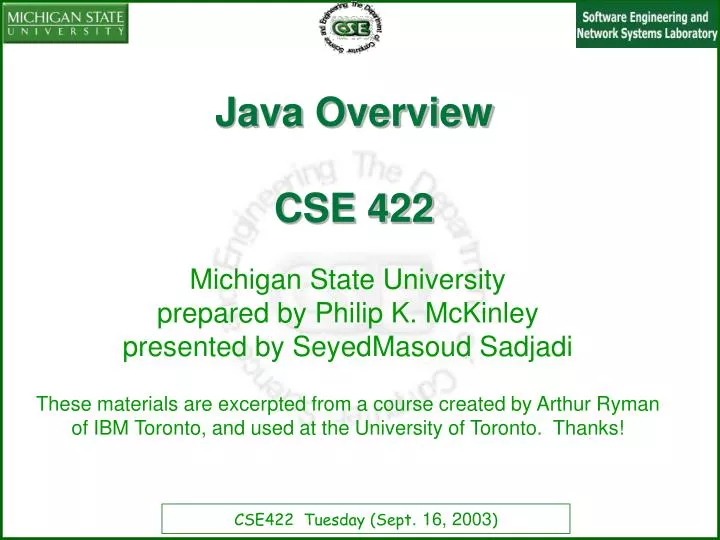 PPT - Java Overview CSE 422 PowerPoint Presentation, free download - ID ...
