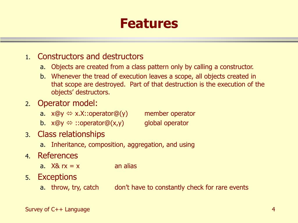 Ppt Cse687 Object Oriented Design Class Notes Survey Of The C Programming Language