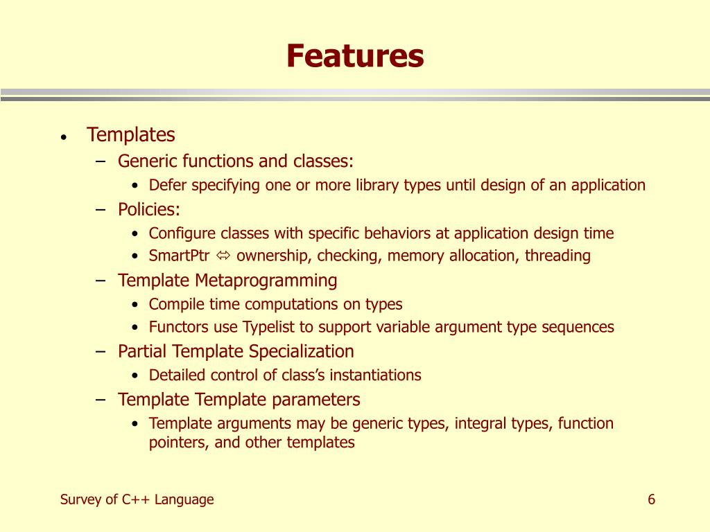 Ppt Cse687 Object Oriented Design Class Notes Survey Of The C Programming Language 9245
