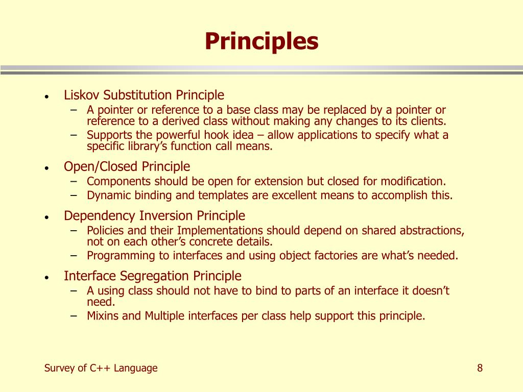Ppt Cse687 Object Oriented Design Class Notes Survey Of The C Programming Language